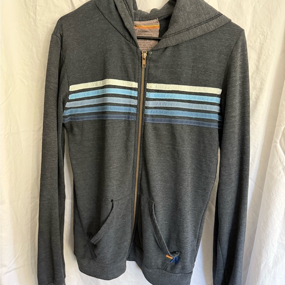 Aviator Nation | Sweaters | Aviator Nation Charcoal And Blue Striped ...